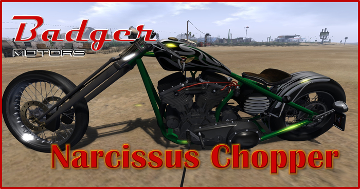 Second Life Marketplace - [Badger Motors] Narcissus Chopper Crate